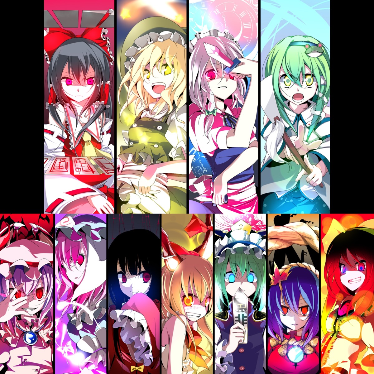 usotsukiya oouso touhou hakurei reimu houraisan kaguya ibuki suika izayoi sakuya kirisame marisa ...